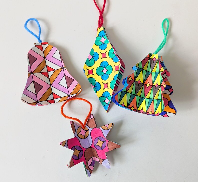 3D Paper Christmas Ornament Craft for Kids | Easy Holiday DIY Activity ...