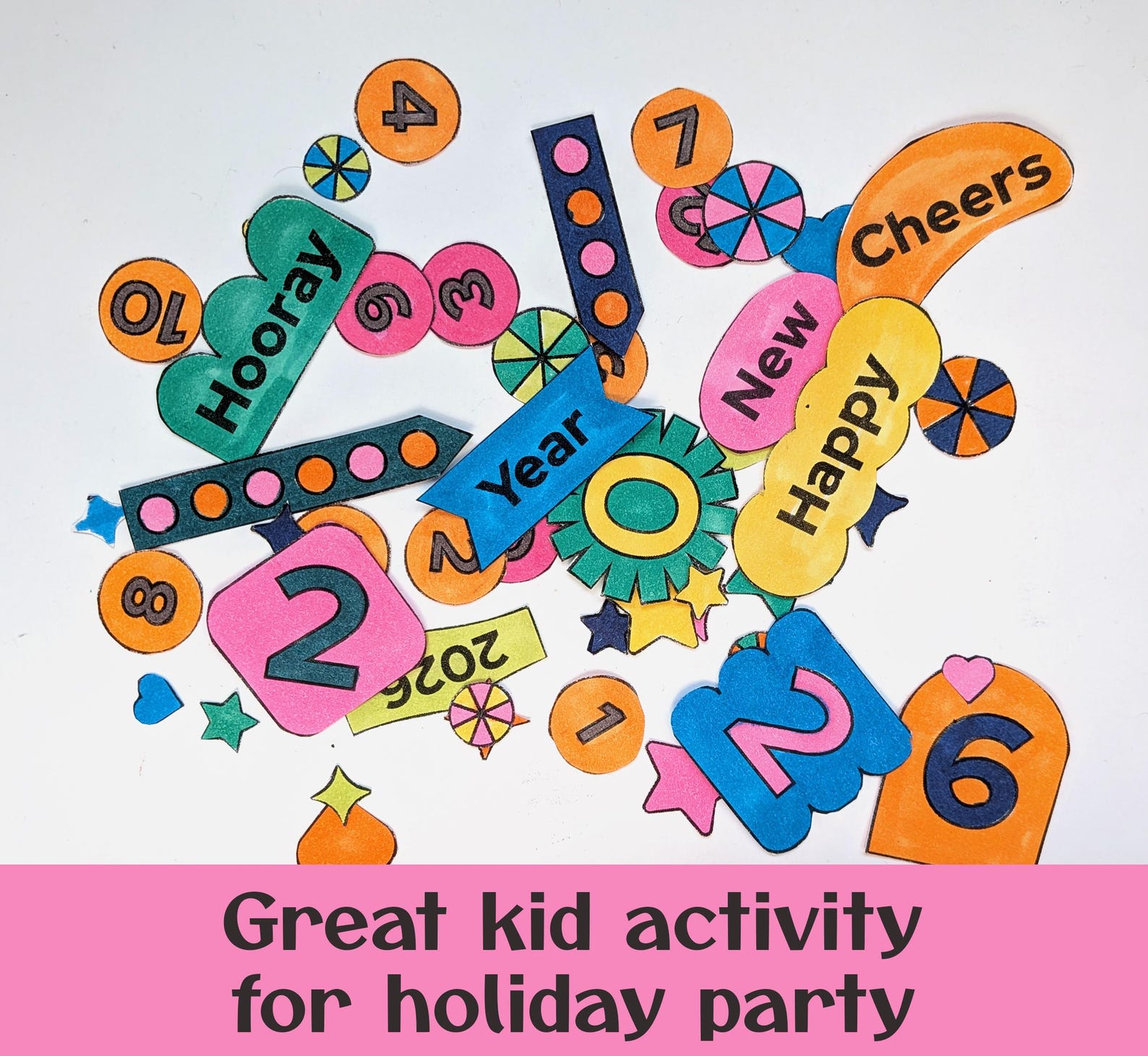 New Year Countdown Clock Craft | Printable New Year Kid Activity | 2026 ...