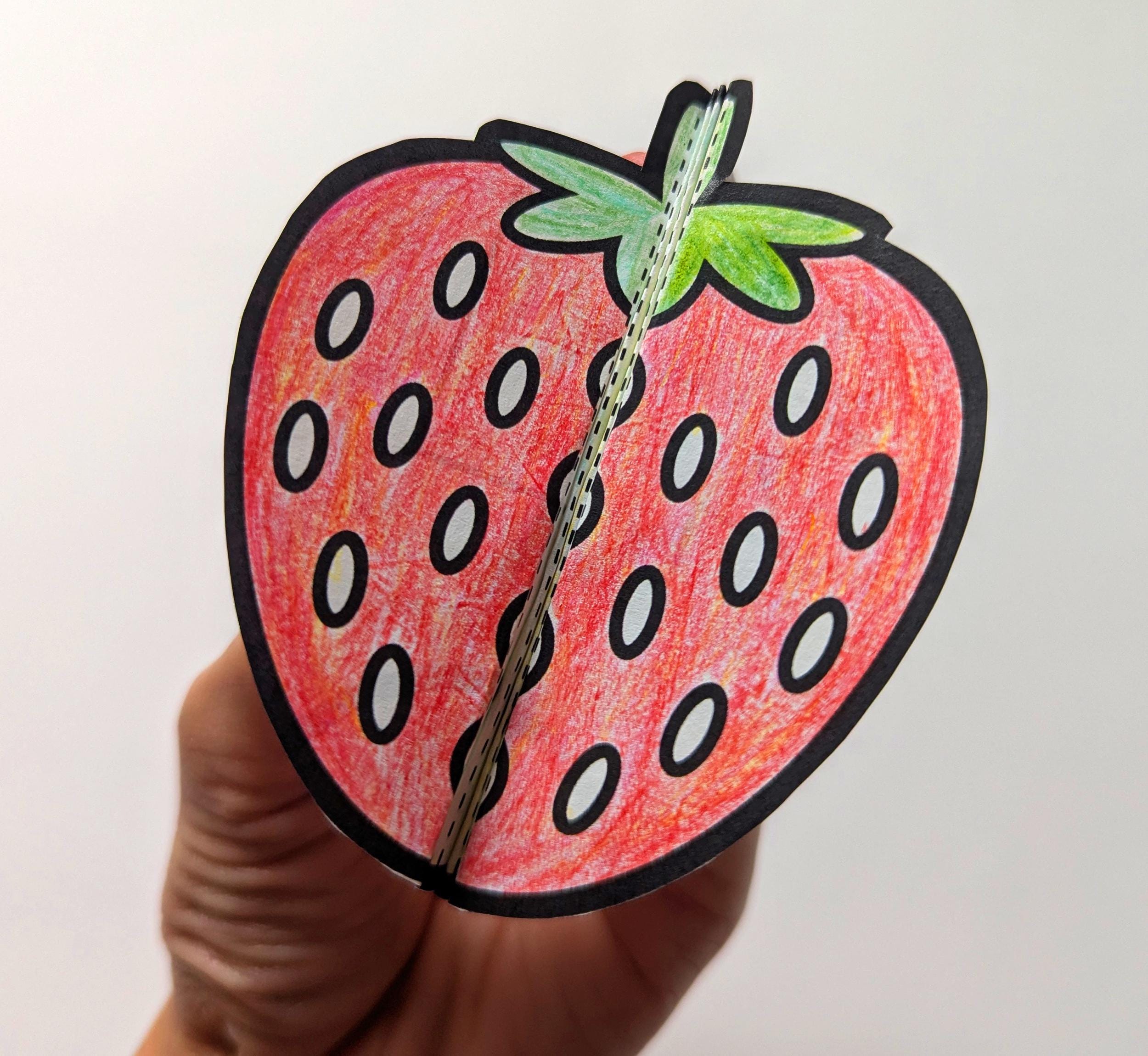DIY Foldable Strawberry Lifecycle | Seed to Fruit | Preschool Coloring ...