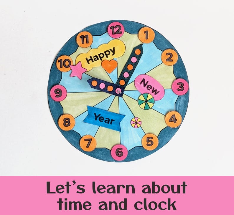 New Year Countdown Clock Craft | Printable New Year Kid Activity | 2026 ...