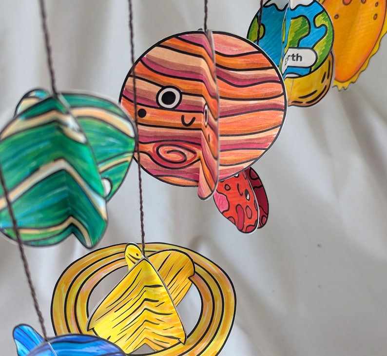 DIY Solar System Mobile | Kids Space Craft | Galaxy Coloring Printable ...
