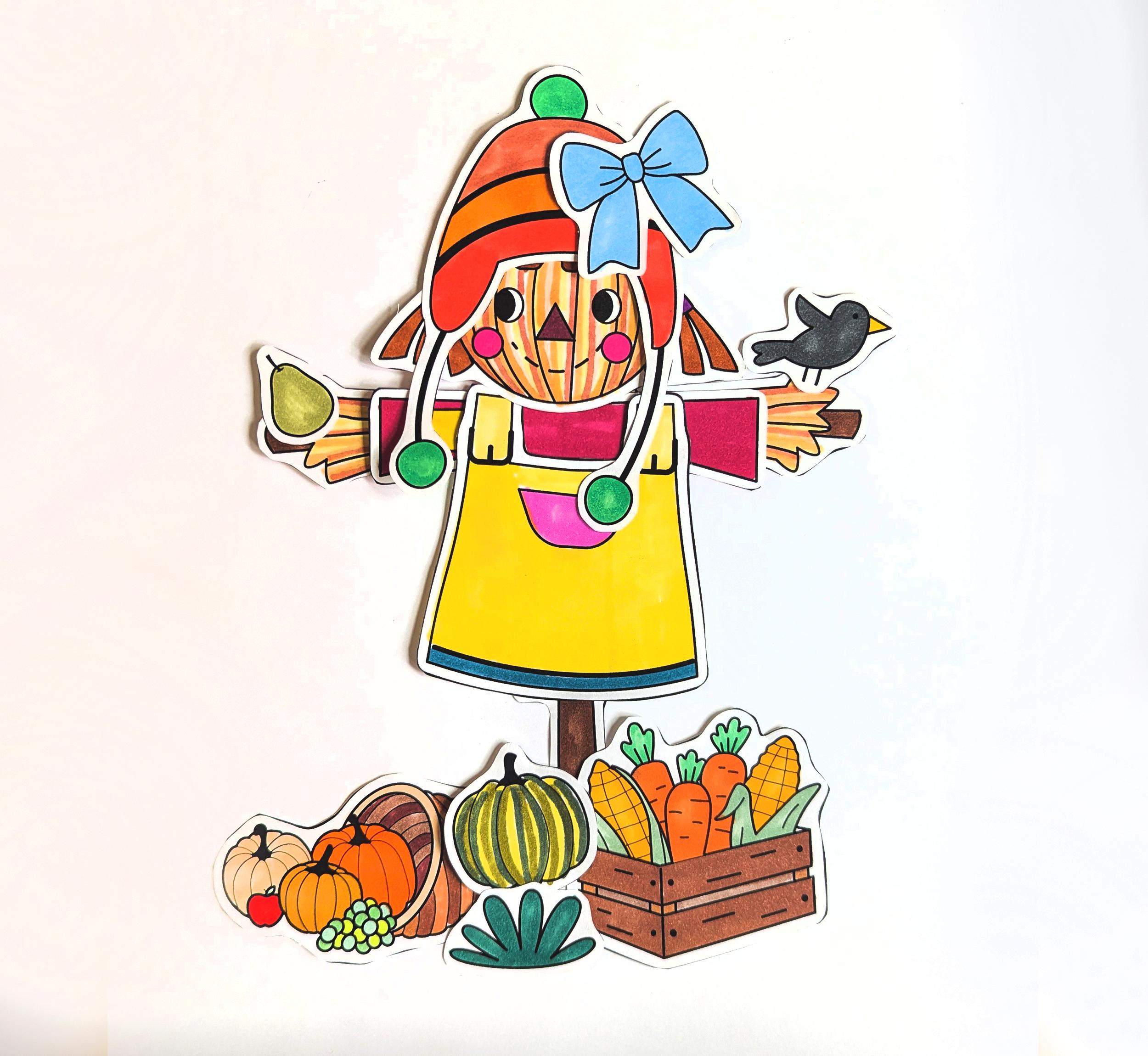 DIY Scarecrow Craft Printable | Fall Cut & Paste Activity for Kids ...