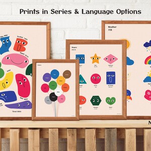 8 Pc Bilingual Spanish English Language Class, Nursery Poster, Numbers ...
