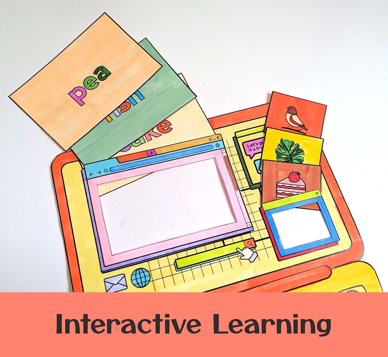 DIY Laptop Phonics Game | Preschool Spelling Activity (digital Download ...