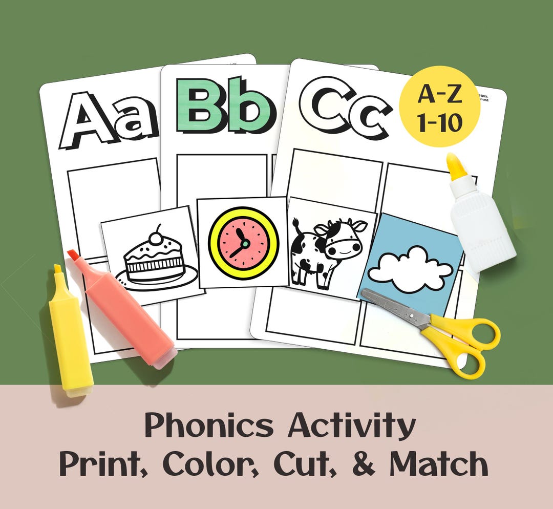 Preschool Phonics Activity | Beginning Sounds Cards | Letter Number ...
