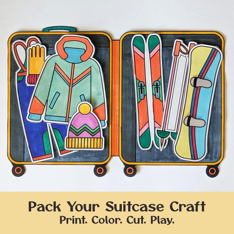 Pack a Suitcase Printable - Etsy