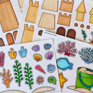 DIY Build a Sand Castle| Summer Beach Camp Craft | Printable Ocean ...