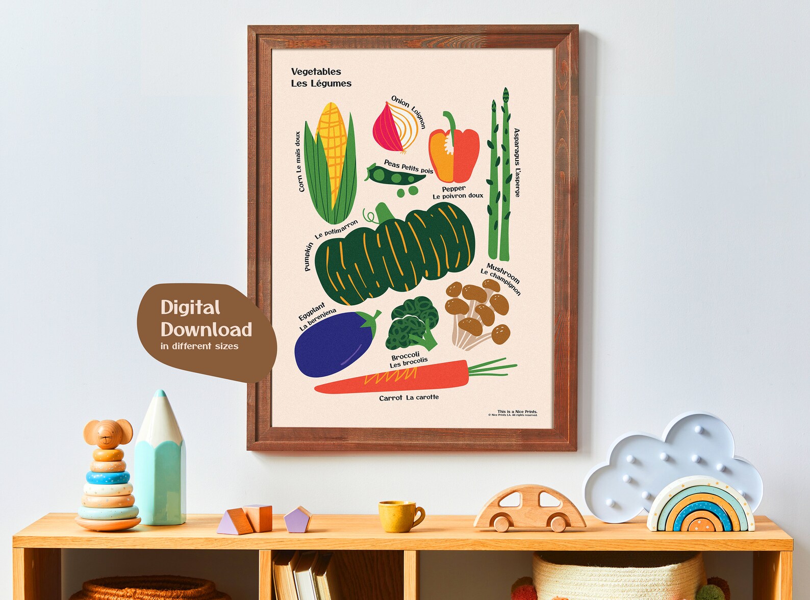 Set of 2 French English Nursery Poster, Bilingual Classroom, Learning ...