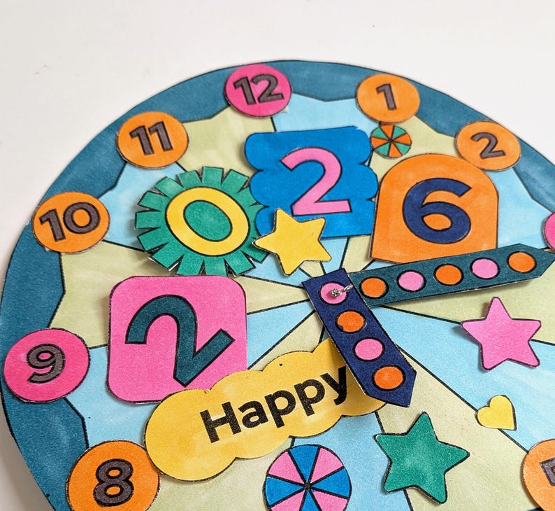 New Year Countdown Clock Craft | Printable New Year Kid Activity | 2026 ...
