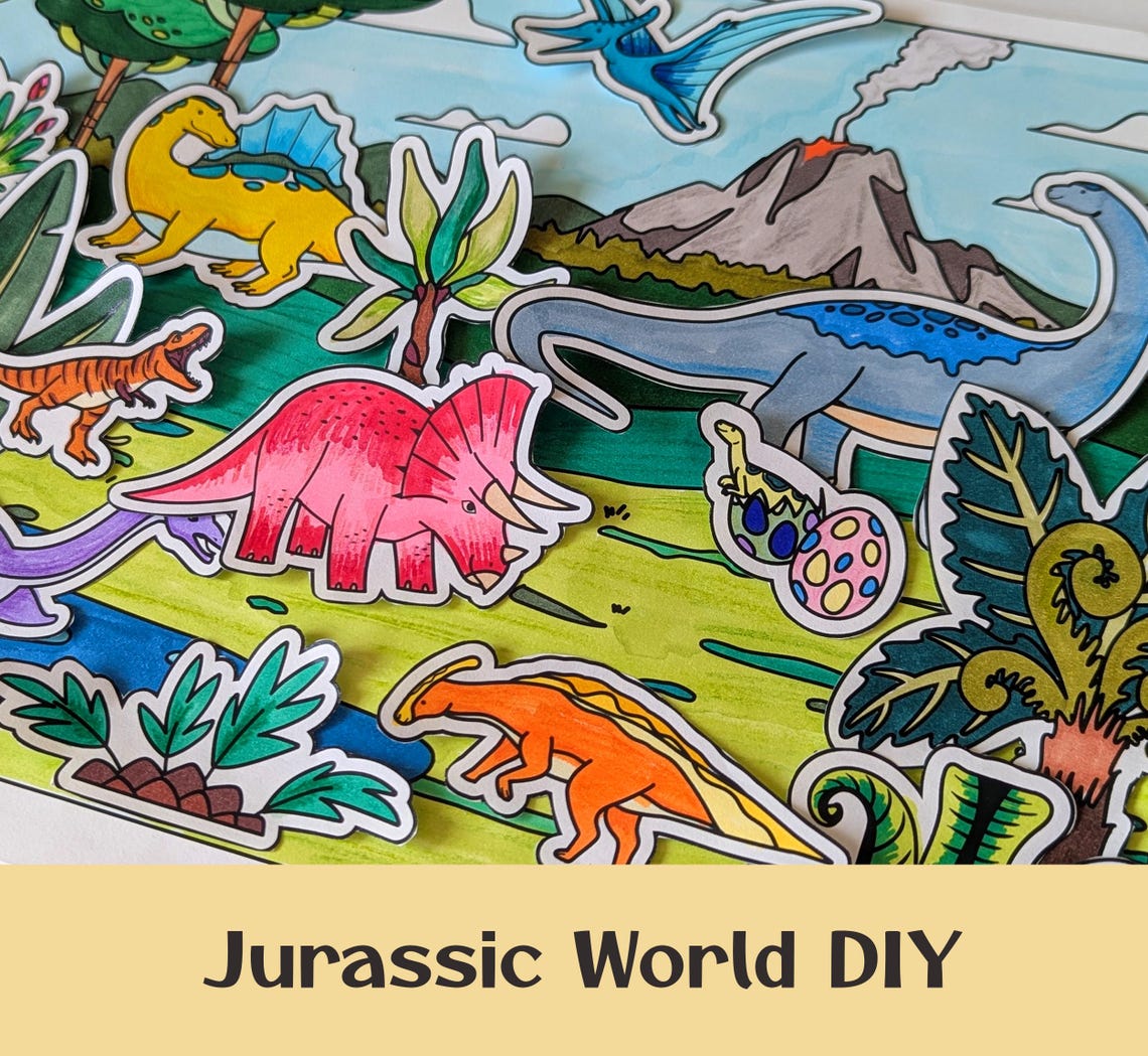 Build a Dinosaur Habitat Craft | Printable DIY Jurassic World ...