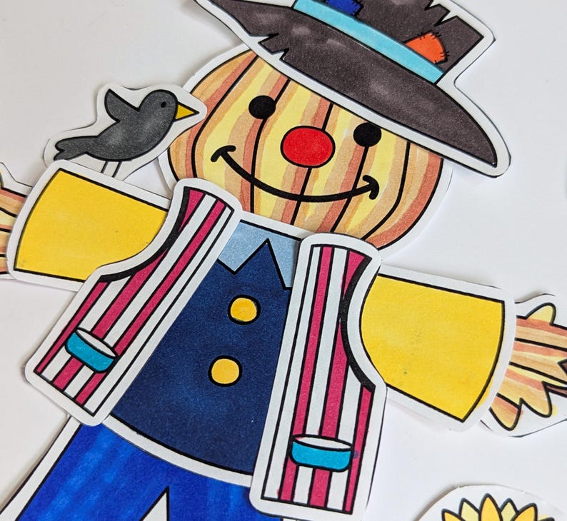 DIY Scarecrow Craft Printable | Fall Cut & Paste Activity for Kids ...