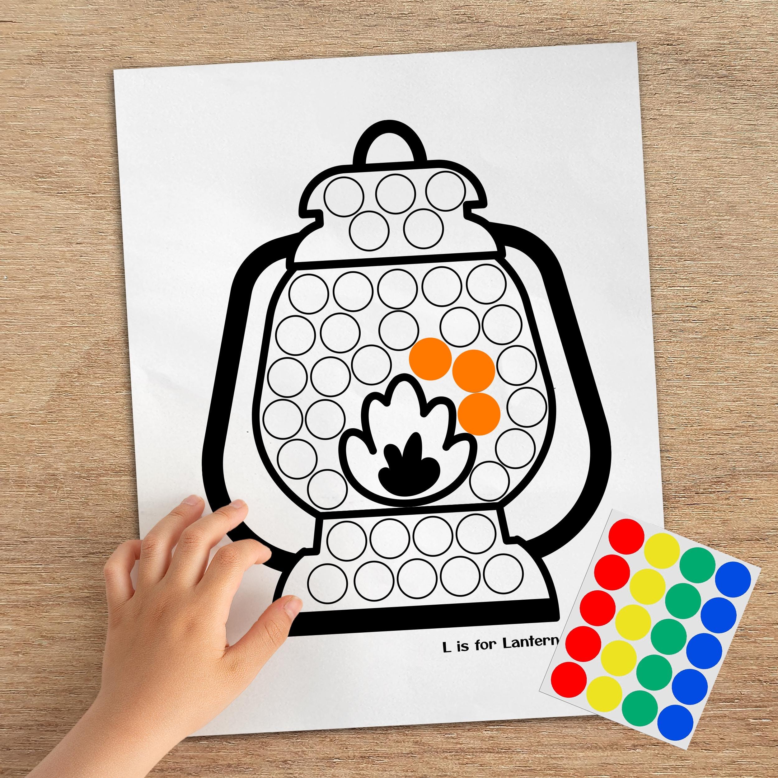 6 Outdoor Camping, Dot Sticker Art Activity, Toddler Craft, Fine Motor ...