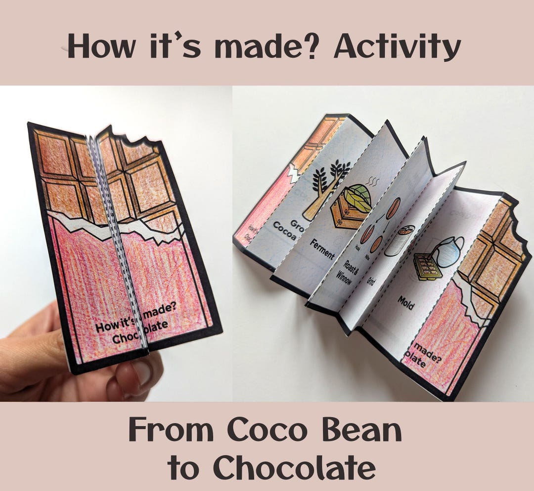 DIY Foldable How's It Made? | Coco Bean to Chocolate | Preschool Color ...