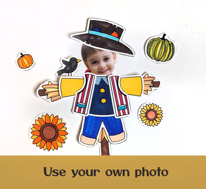 DIY Scarecrow Craft Printable | Fall Cut & Paste Activity for Kids ...