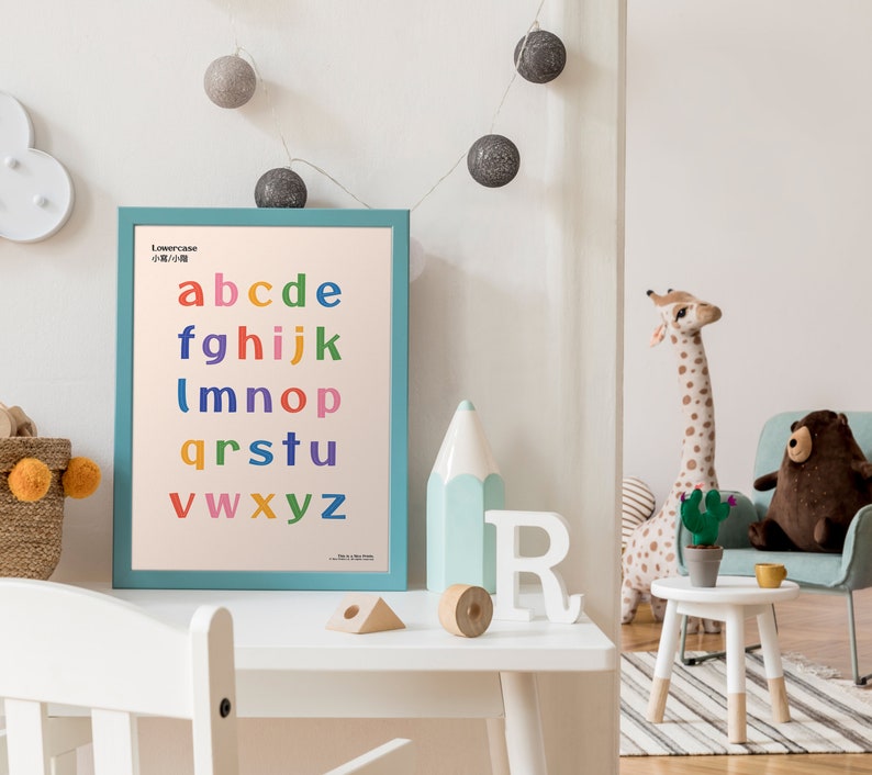 Set of 4 Digital Prints, Bilingual Chinese English Immersion, Toddler ...