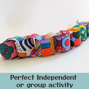 Build a Snake Paper Chain Craft | Snake Coloring Activity for Kids ...