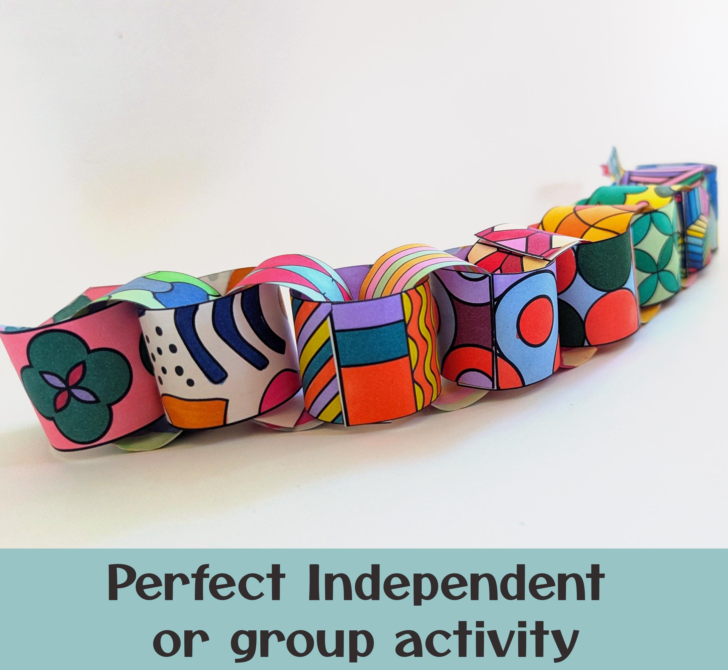 3D Paper Snake Craft for Kids Ages 4-8 | Cut Fold Chain Activity ...