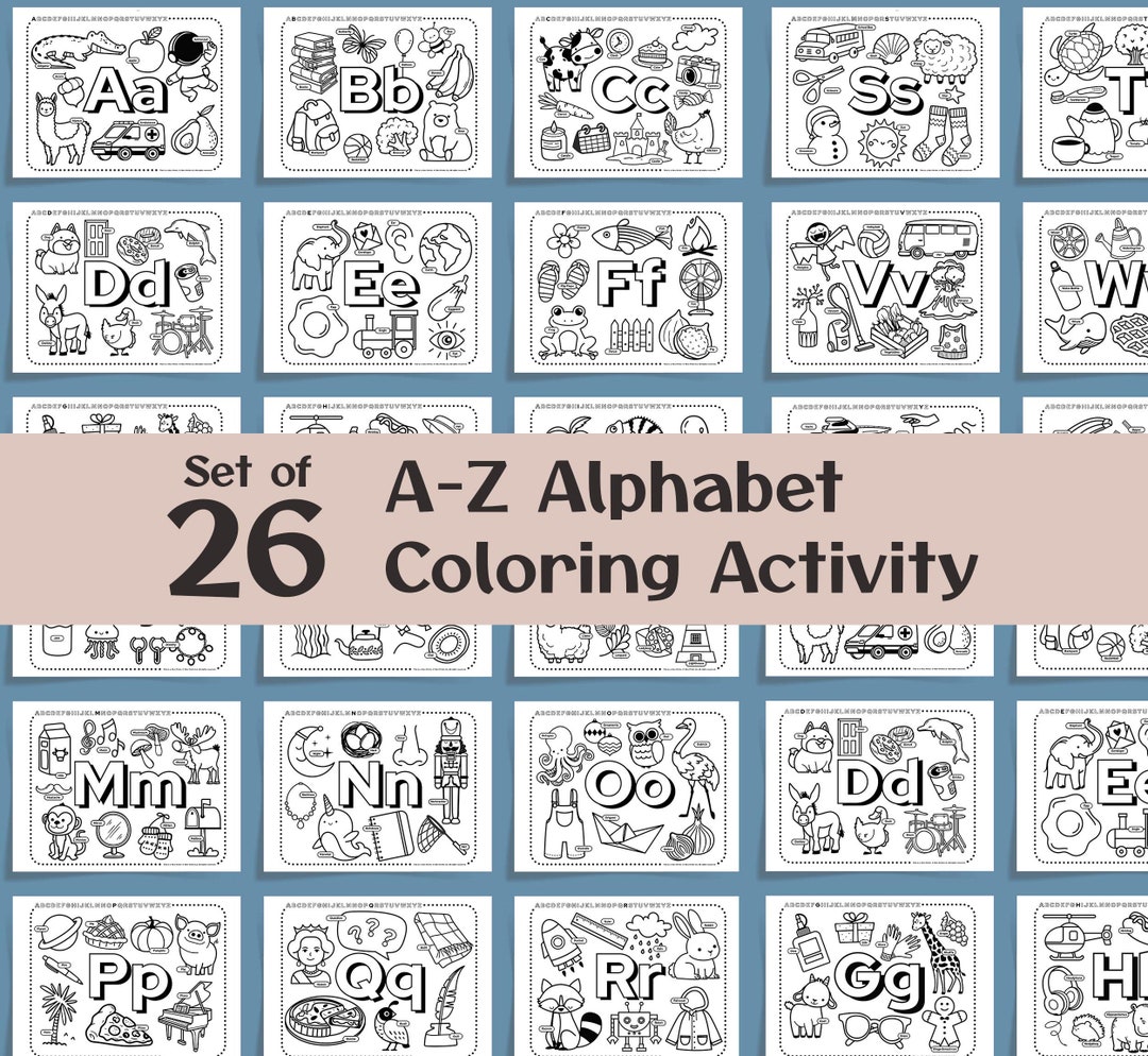 Vocabulary Building Coloring Page | Full Alphabet | A-Z | 26 Pages ...