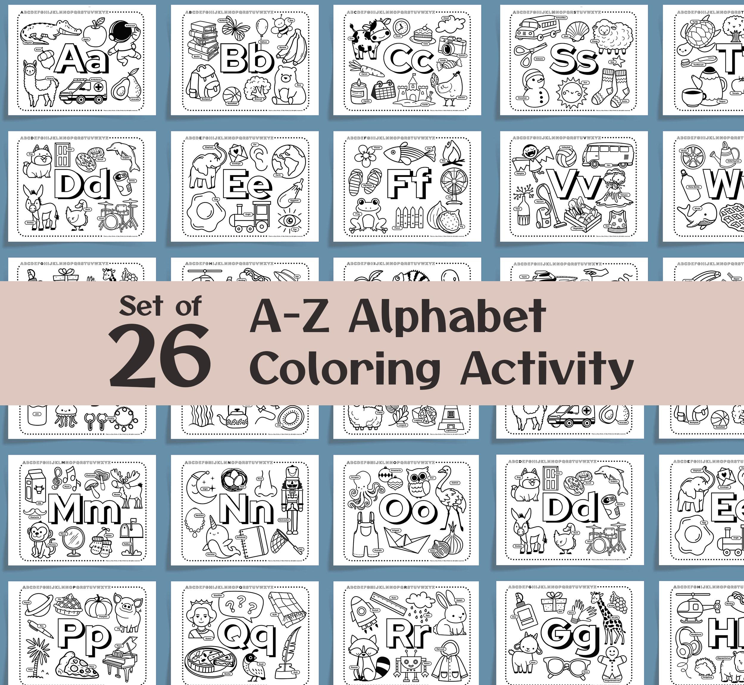 Vocabulary Building Coloring Page | Full Alphabet | A-Z | 26 Pages ...