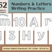 66 Printable Kid Trace the Alphabet Number Worksheets - Etsy