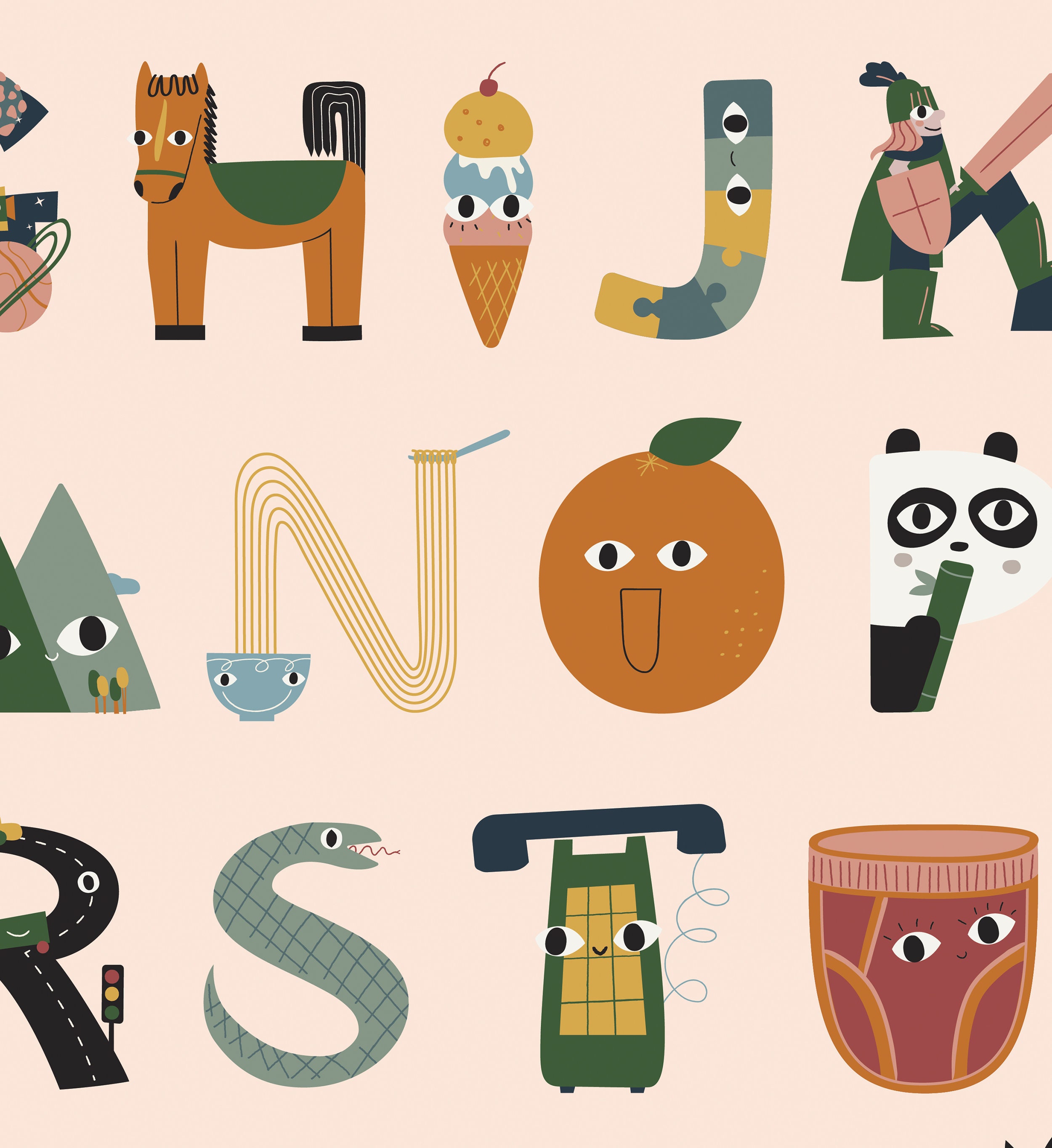 Digital Playful Alphabet Poster Educational Decor for Instant Download ...