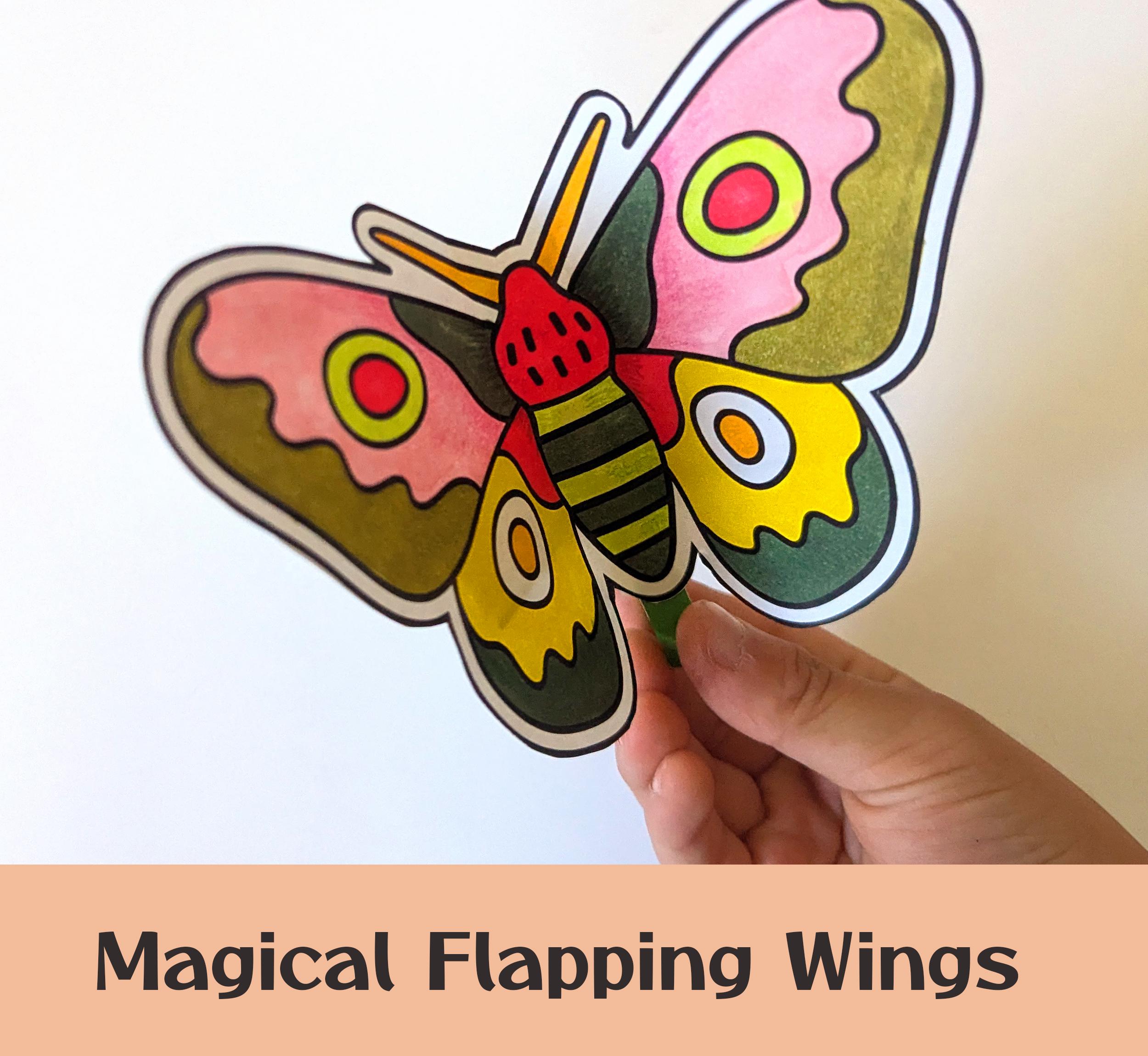 DIY Flapping Wings Butterfly Craft | Clothespin STEM Activity (digital ...