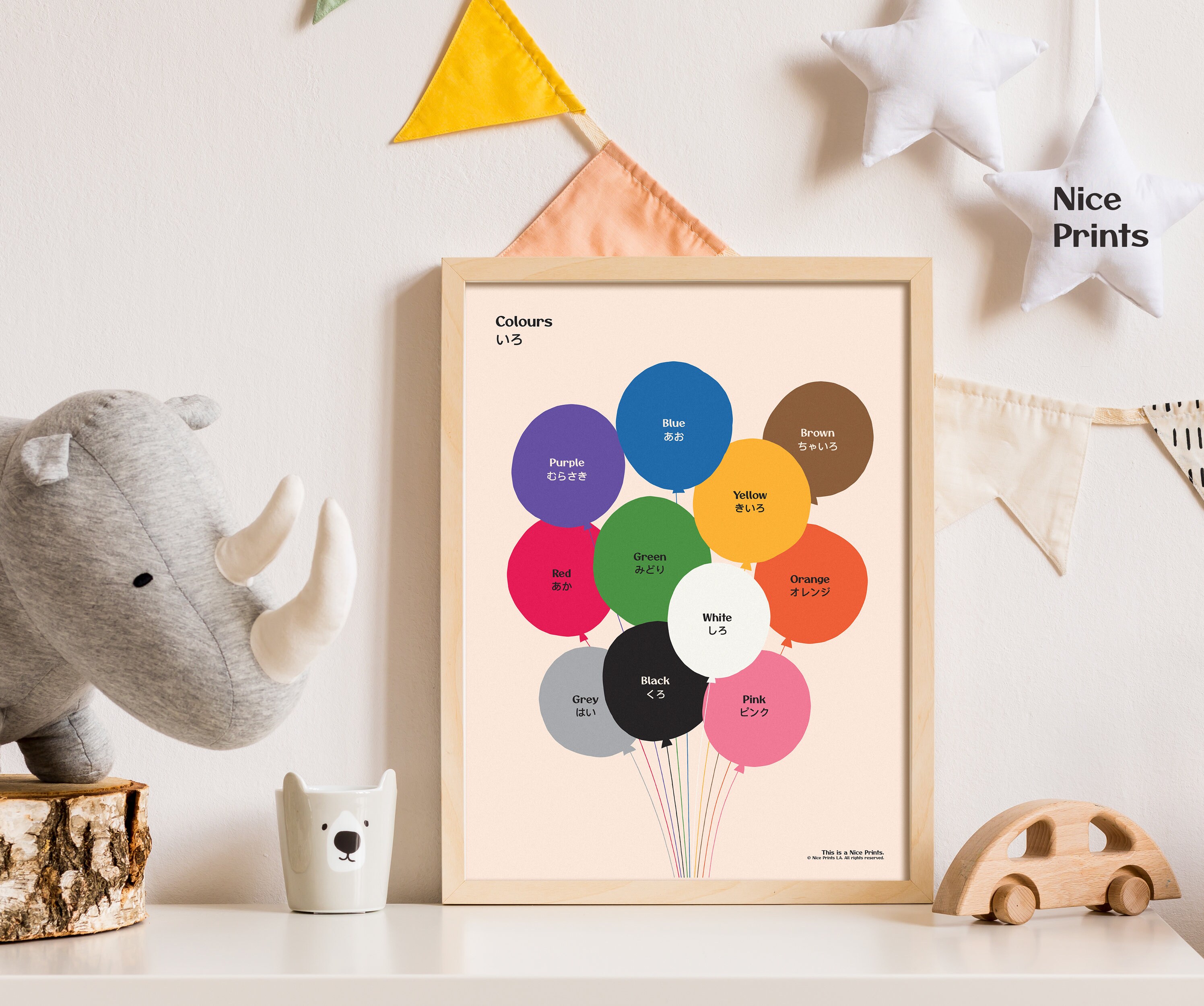 8 Pc Bilingual Japanese English Language Class, Nursery Poster, Emotion ...