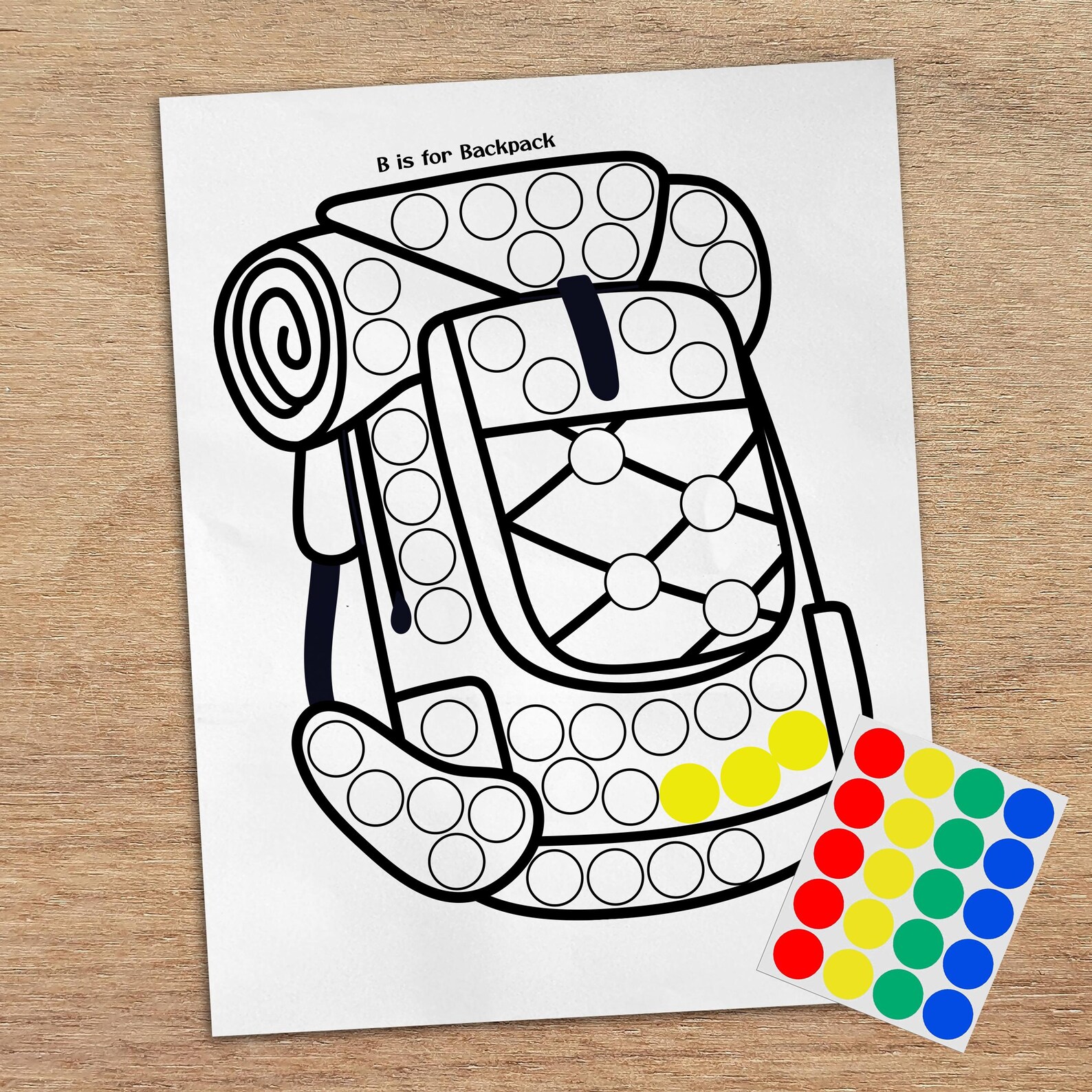 6 Outdoor Camping, Dot Sticker Art Activity, Toddler Craft, Fine Motor ...