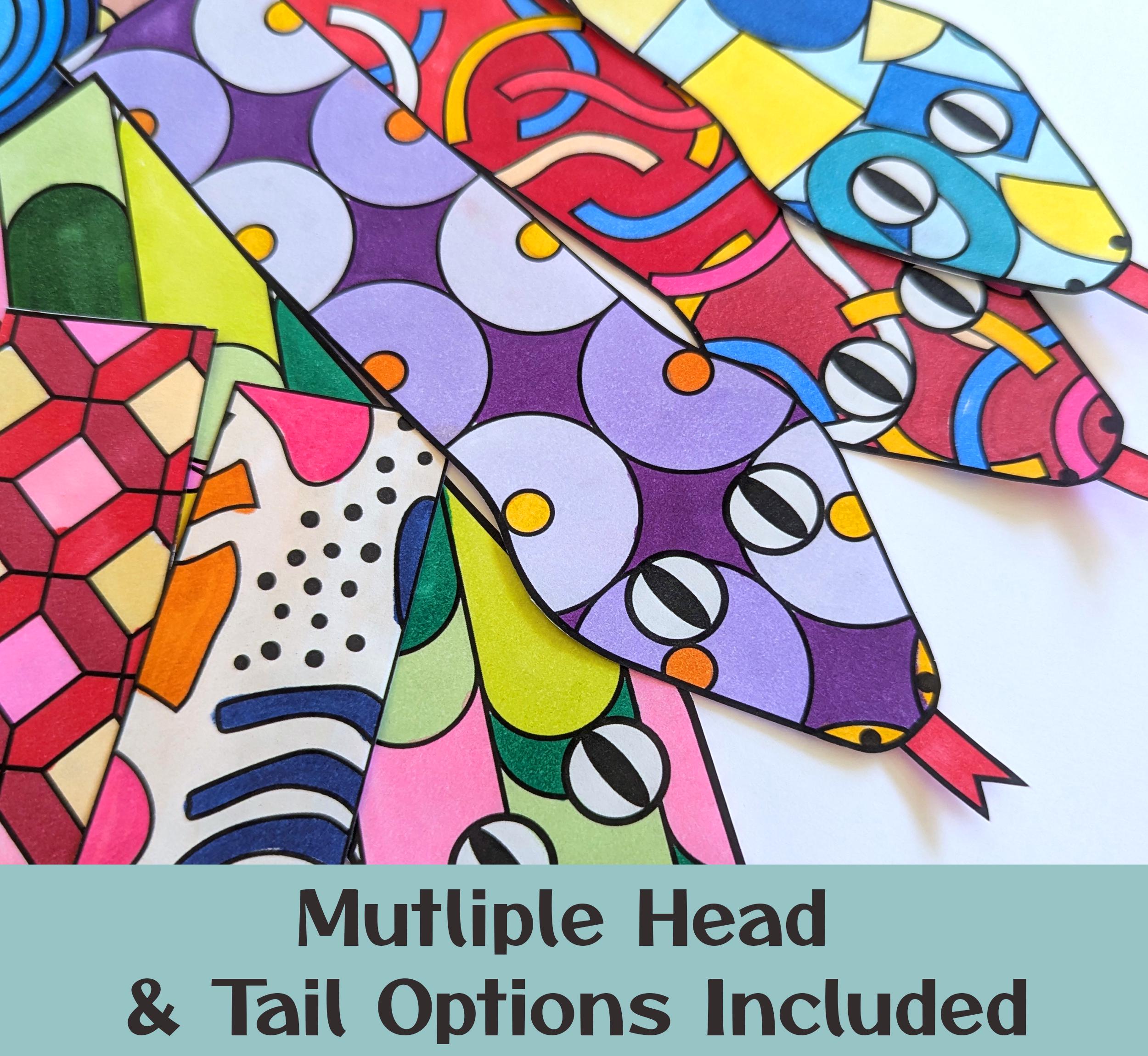 Build a Snake Paper Chain Craft | Snake Coloring Activity for Kids ...