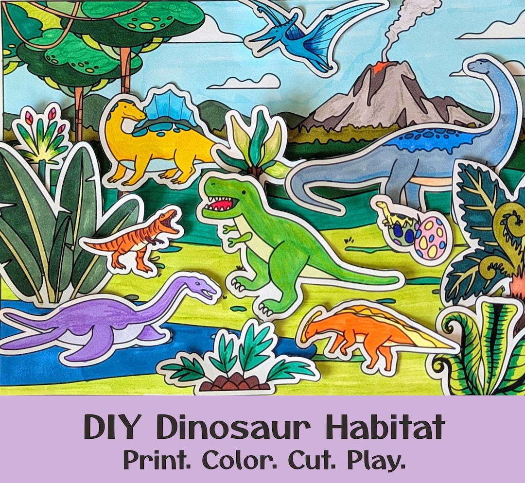 Build a Dinosaur Habitat Craft | Printable DIY Jurassic World ...