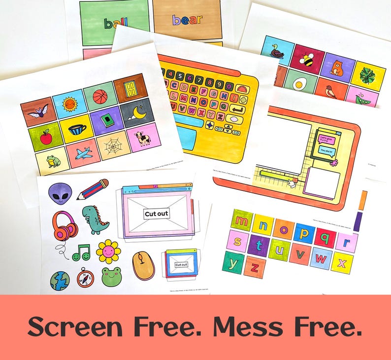 DIY Laptop Phonics Game | Preschool Spelling Activity (digital Download ...