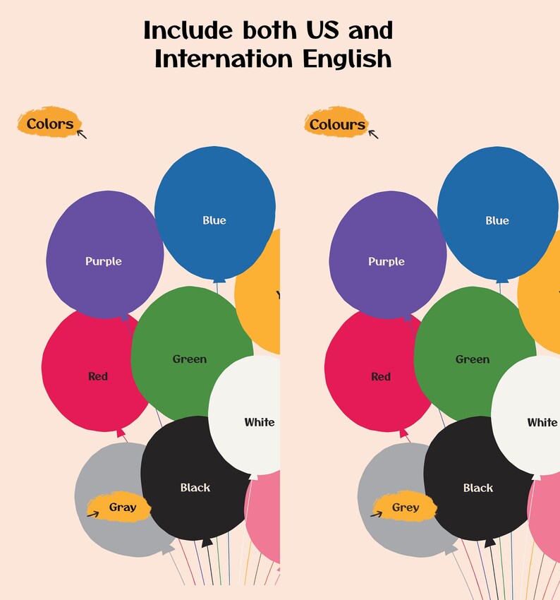 14pc Digital Prints Bilingual Italian + English Baby Toddler Poster ...