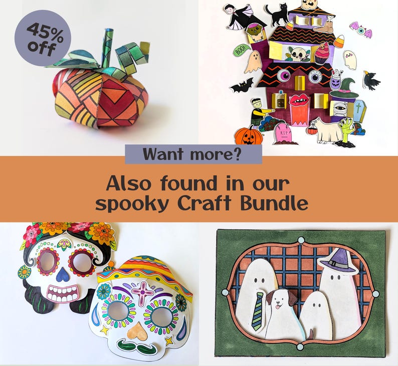 DIY 3D Pumpkin Activity Printable | Fall Festive Paper Craft for Kids ...