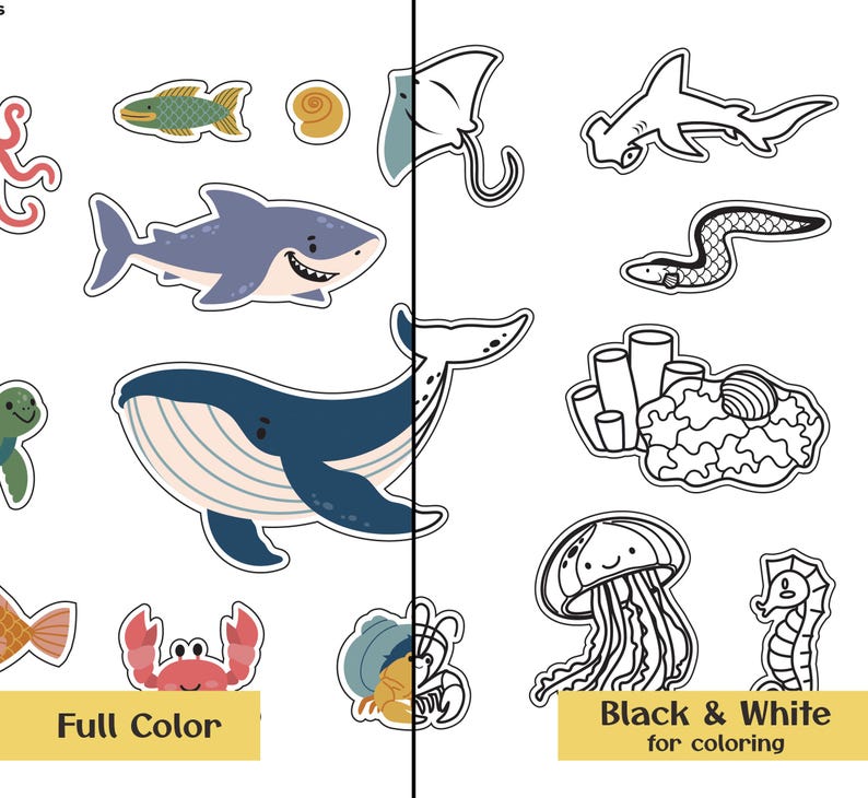 DIY Aquarium Craft Printable | Ocean Animals Activity (digital Download ...