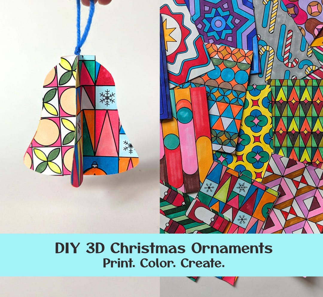 3D Paper Christmas Ornament Craft for Kids | Easy Holiday DIY Activity ...