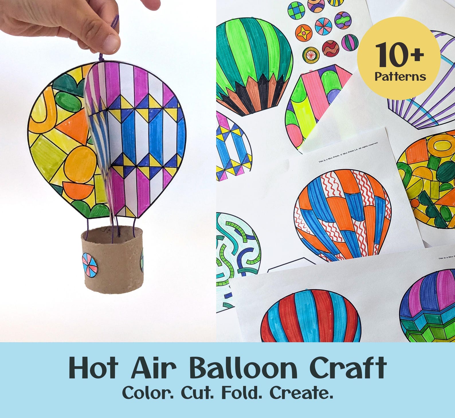 DIY Build Your Unique Hot Air Balloon | Transportation Craft Activity ...