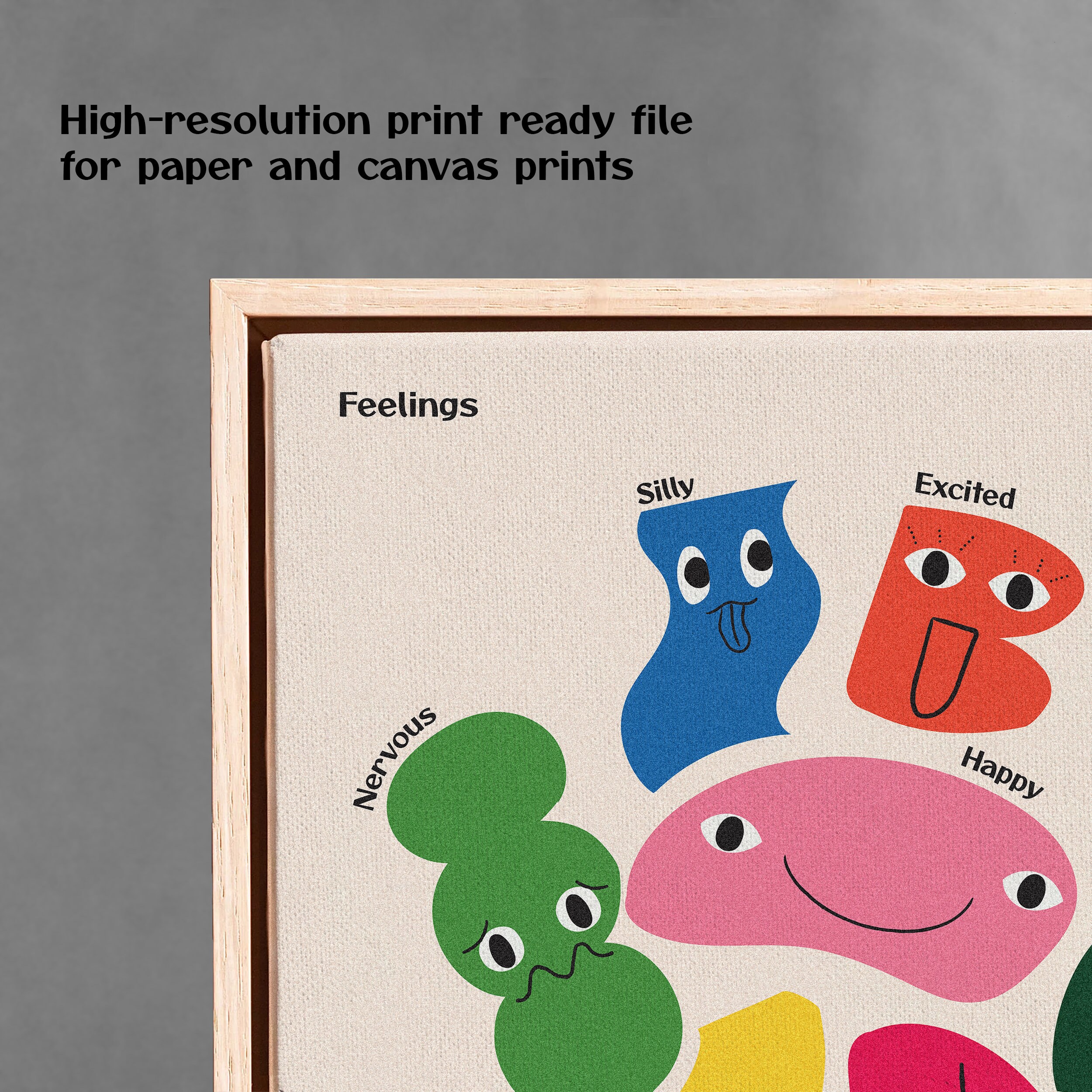 English, Learning Emotion Feeling Poster, Toddler Educational ...