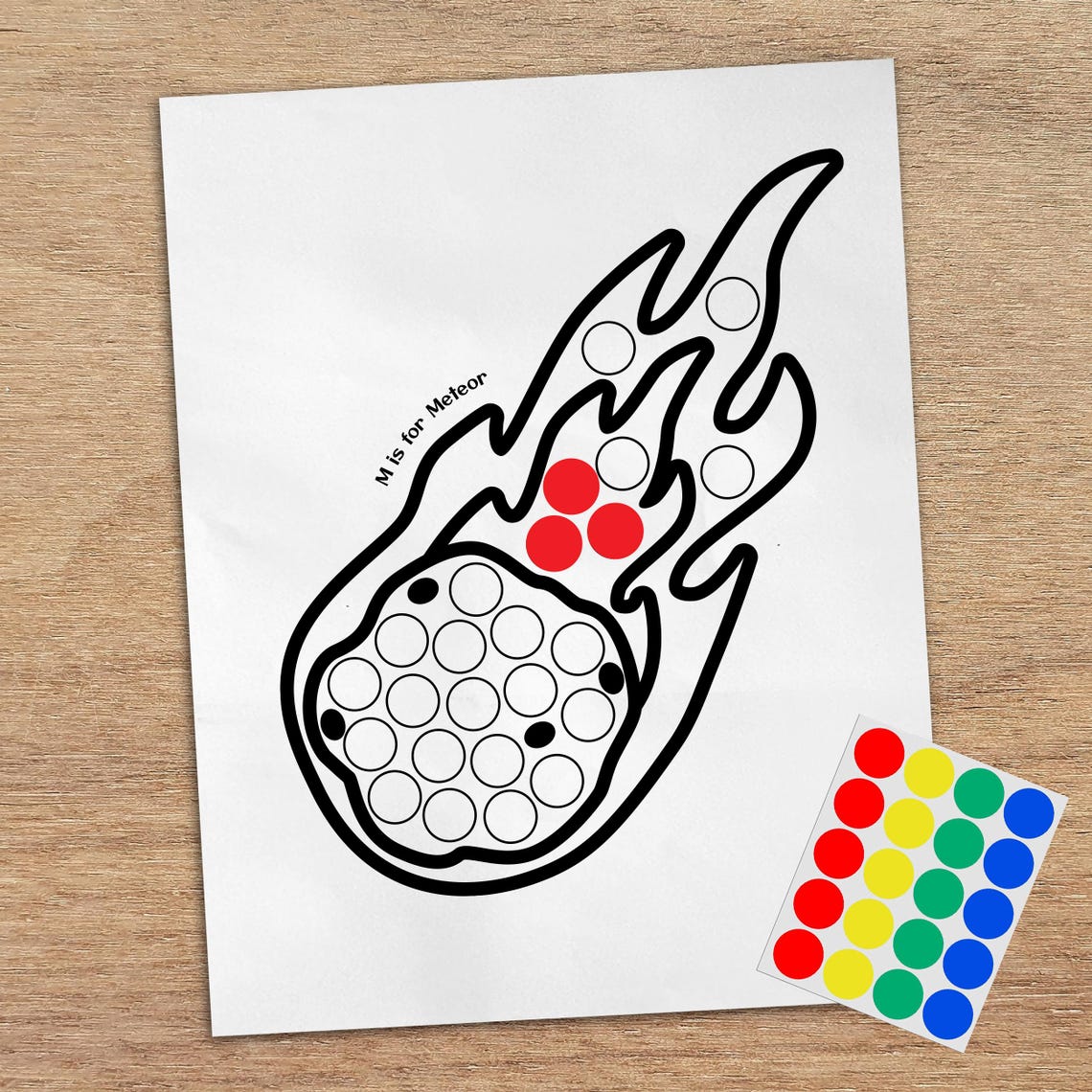 6 Space Galaxy UFO Dot Sticker Activity, Toddler Craft, Fine Motor ...