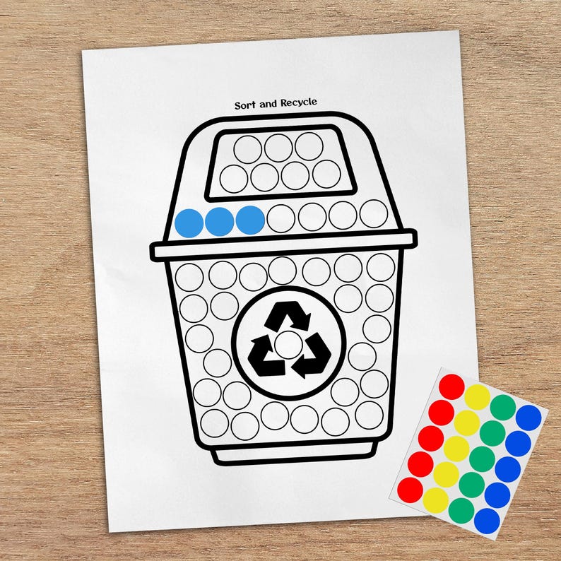 6 Earth Day Do-a-dot Worksheets | Fun Kid Printable Activities to Learn ...
