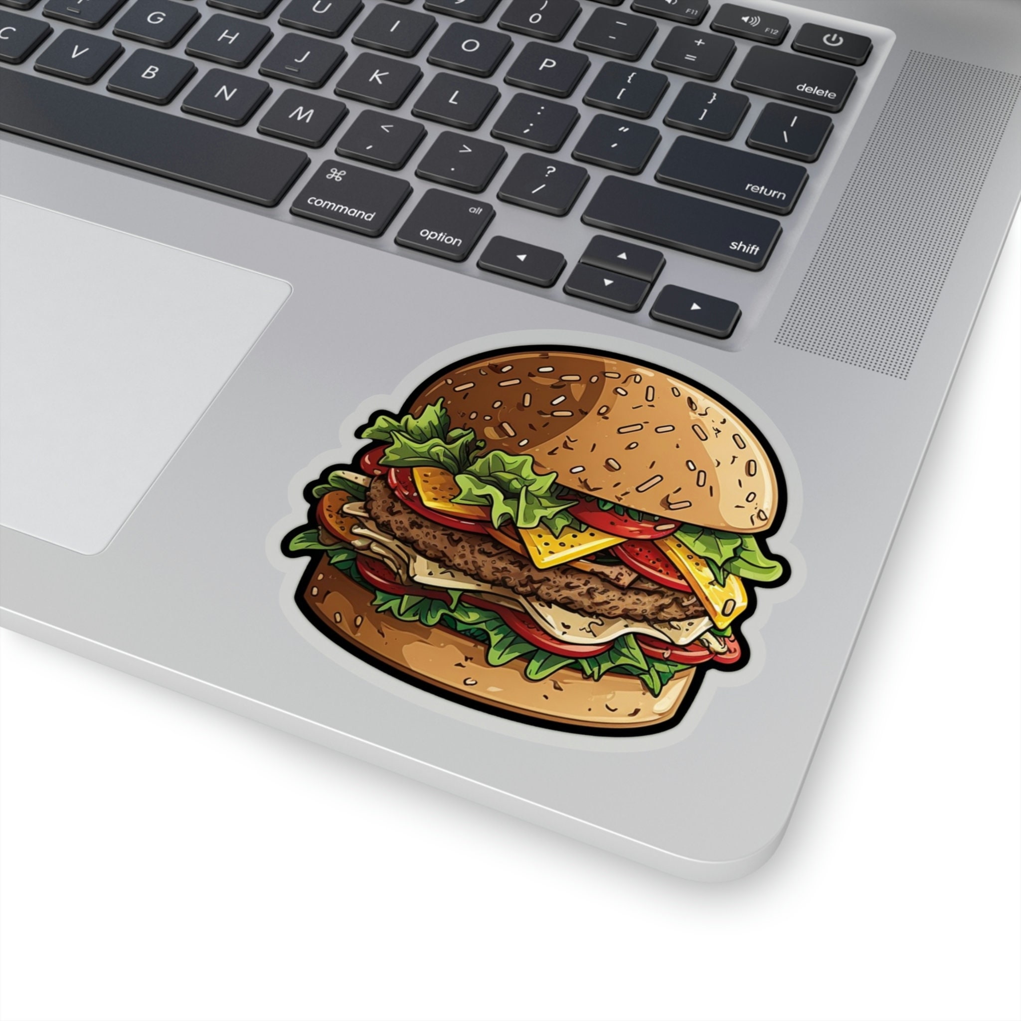 Hamburger Sticker, Happy Hamburger, Hamburger, Hamburger Vinyl, Smiling Hamburger, Cute Decal ...