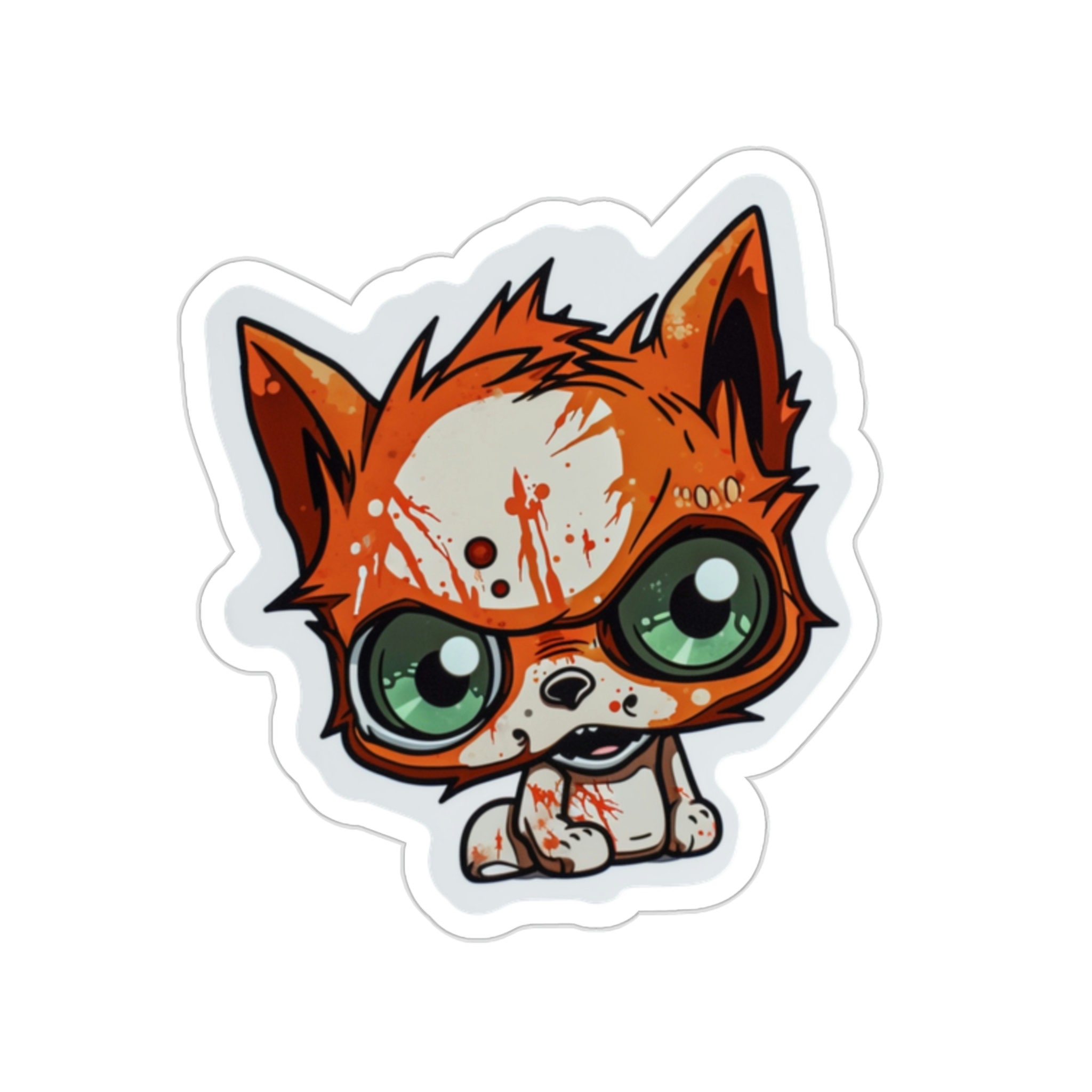 Zombie Fox, Zombie Sticker, Fox Vinyl, Zombie, Decal, Water Bottle ...