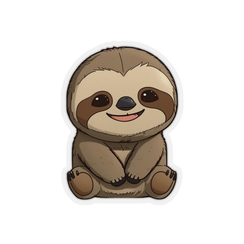 Sloth, Sloth Sticker, Sloth Vinyl, Happy Sloth, Cute Sloth Decal, Water ...