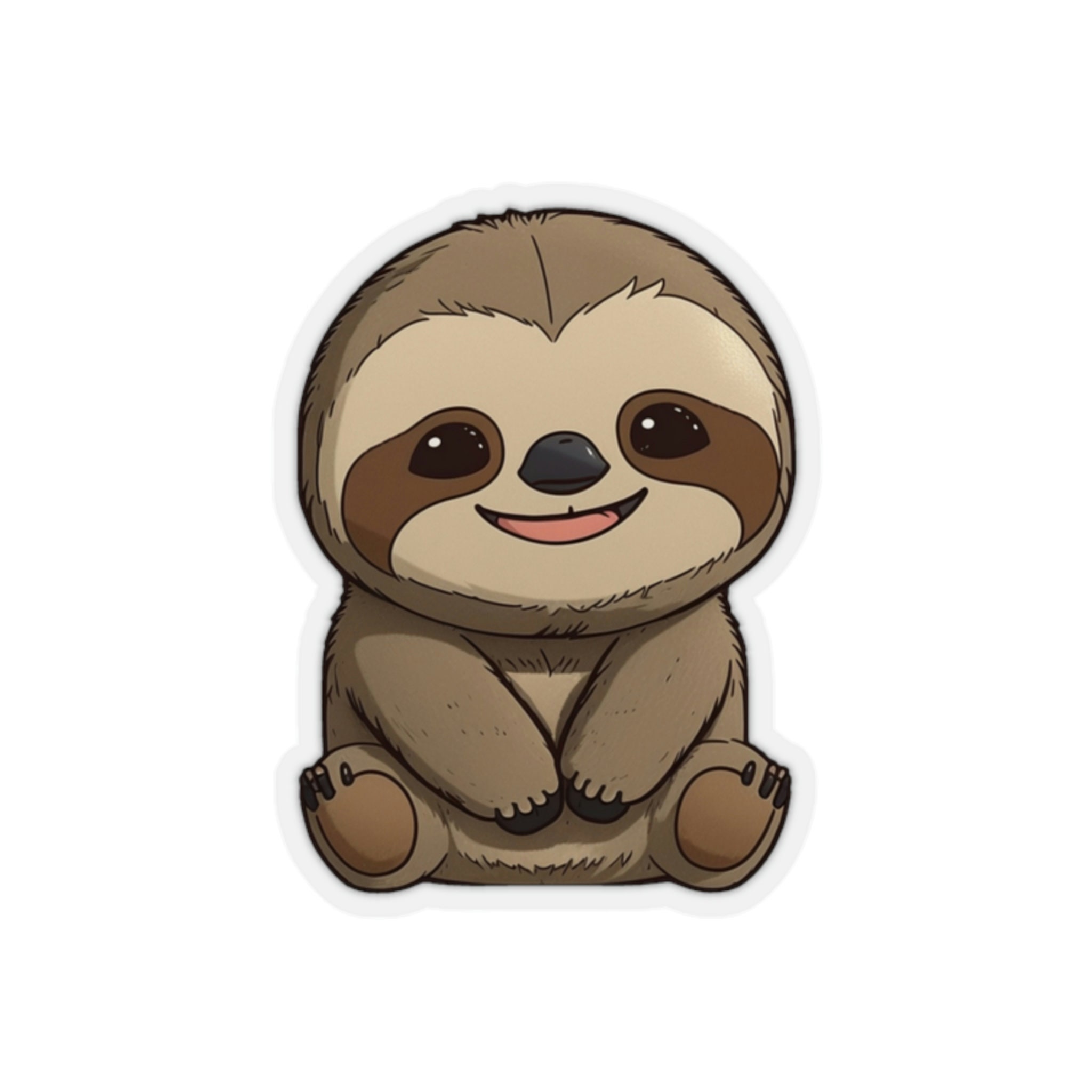 Sloth, Sloth Sticker, Sloth Vinyl, Happy Sloth, Cute Sloth Decal, Water ...