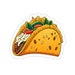 Taco Sticker, Happy Taco, Taco, Vinyl, Smiling Taco, Cute Decal, Water ...
