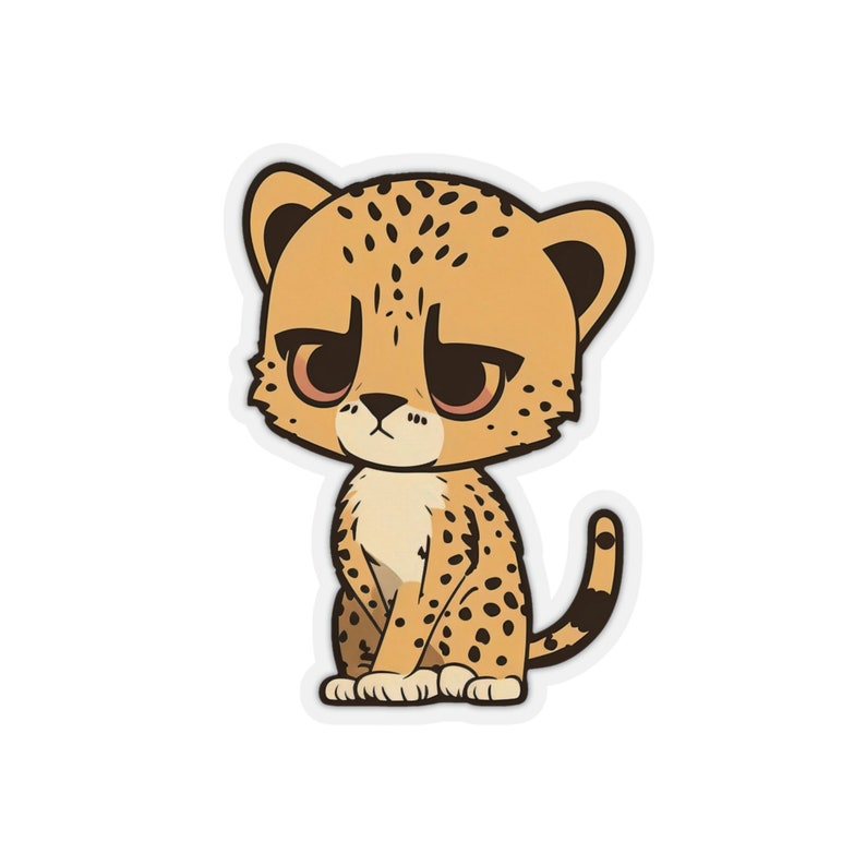 Cheetah, Cheetah Sticker, Cheetah Vinyl, Happy Cheetah, Cute Tiger ...