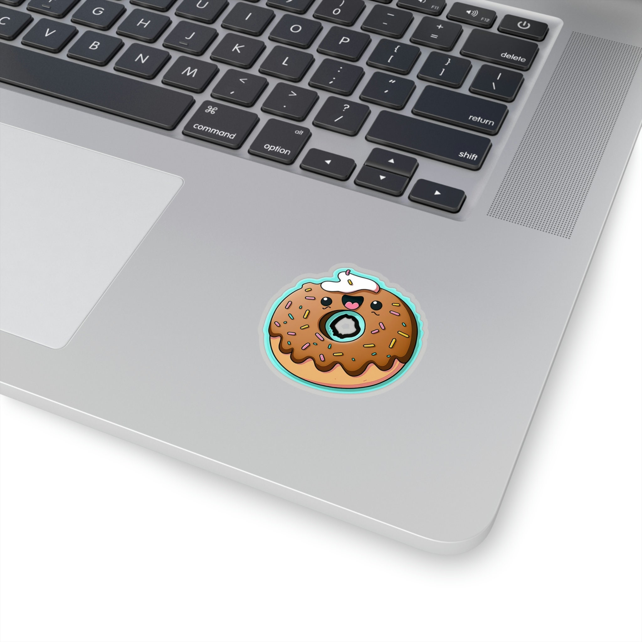 Donut Sticker, Happy Donut , Donut , Donut Vinyl, Smiling Donut , Cute ...