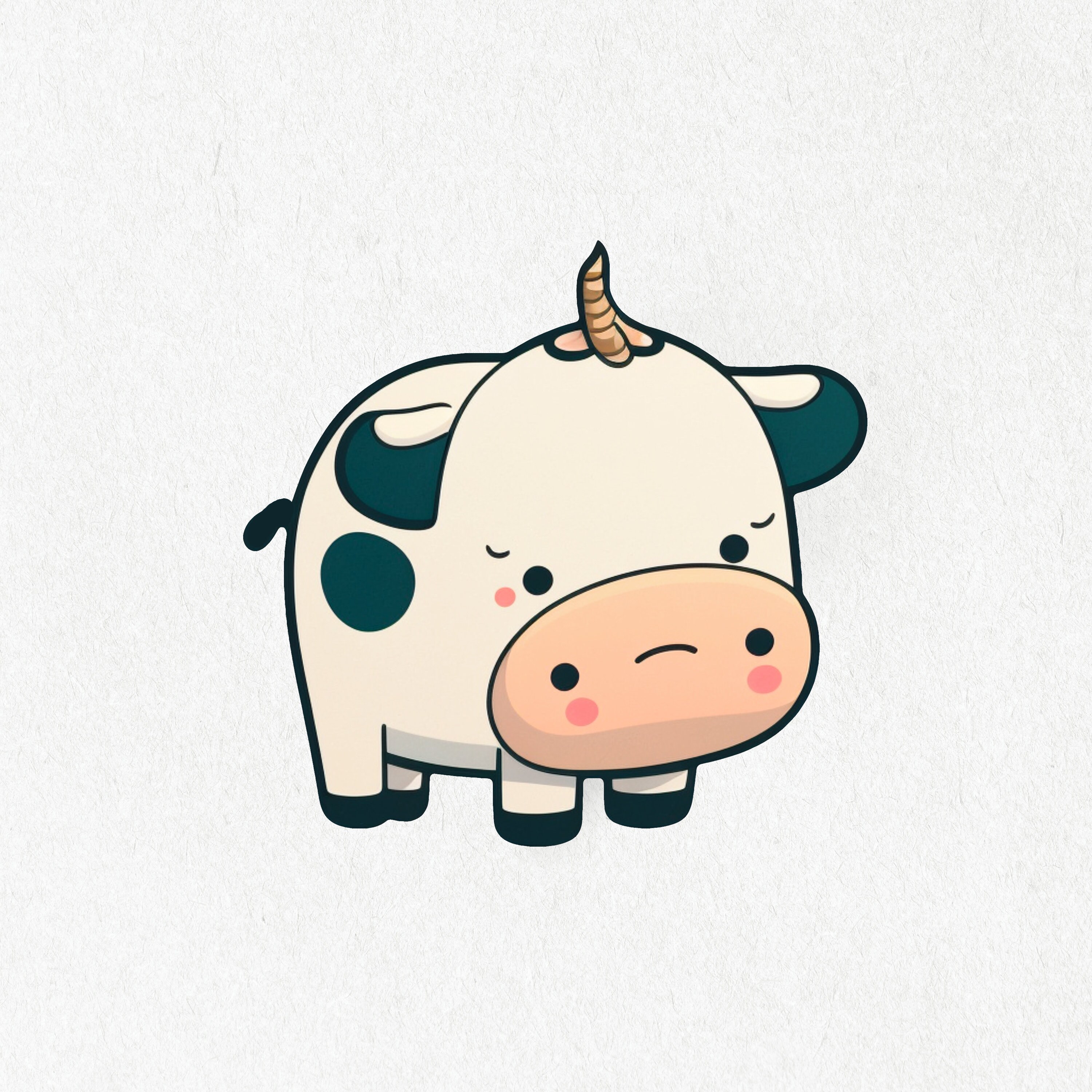 Cow Sticker, Happy Cow Sticker, Cow, Cow Vinyl, Smiling Cow, Cute Decal ...