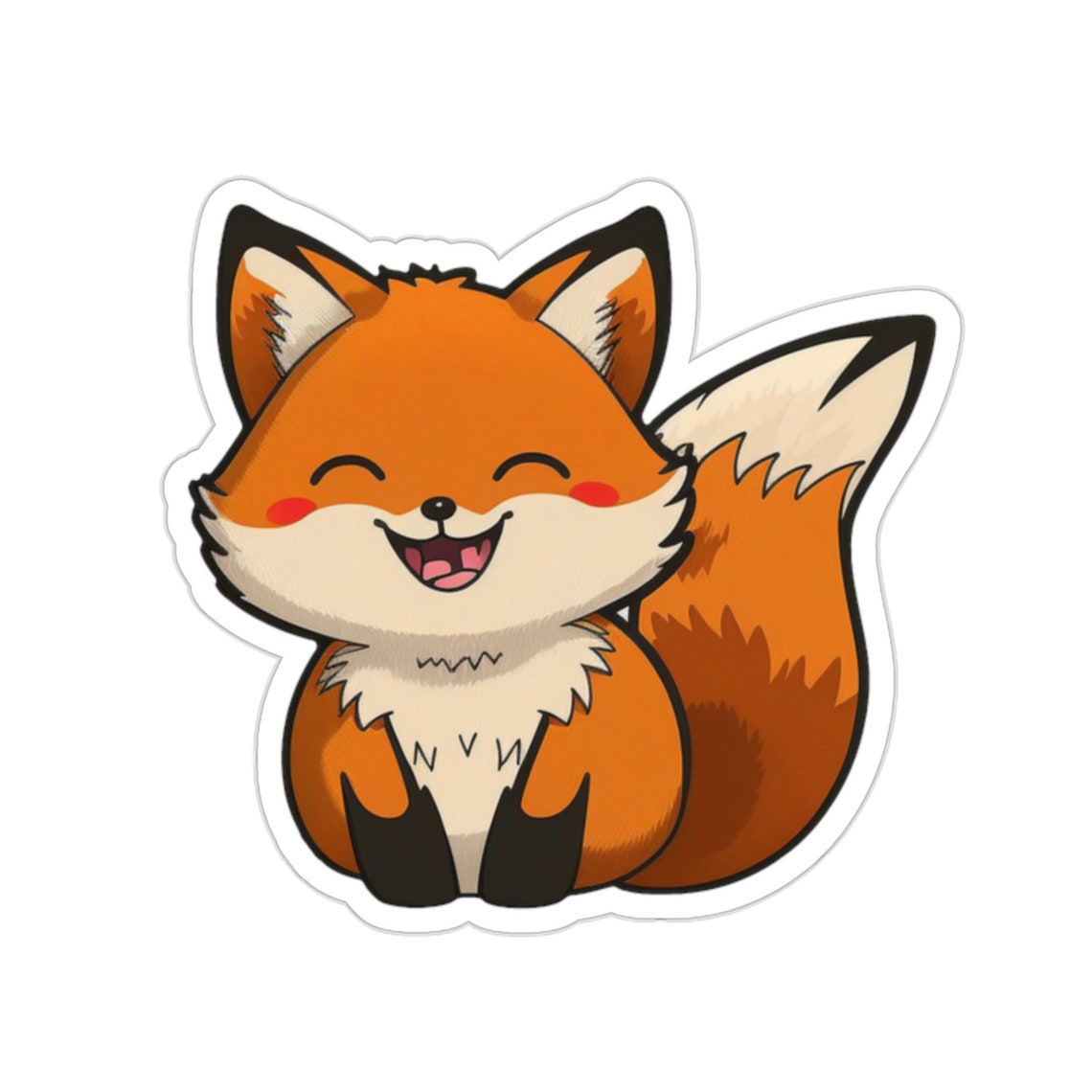 Fox, Fox Sticker, Orange Fox, Fox Vinyl, Angry Fox, Cute Fox Decal ...