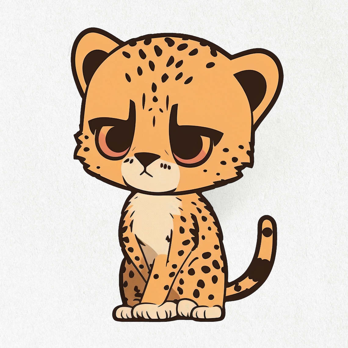 Cheetah, Cheetah Sticker, Cheetah Vinyl, Happy Cheetah, Cute Tiger ...