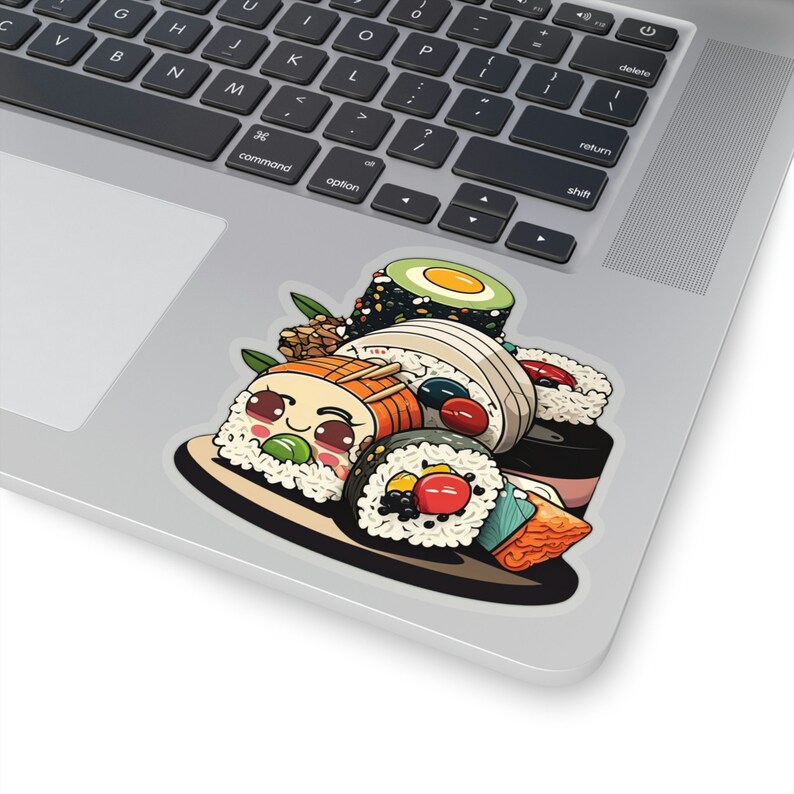 Sushi Sticker, Happy Sushi, Sushi, Vinyl, Smiling Sushi, Cute Decal ...